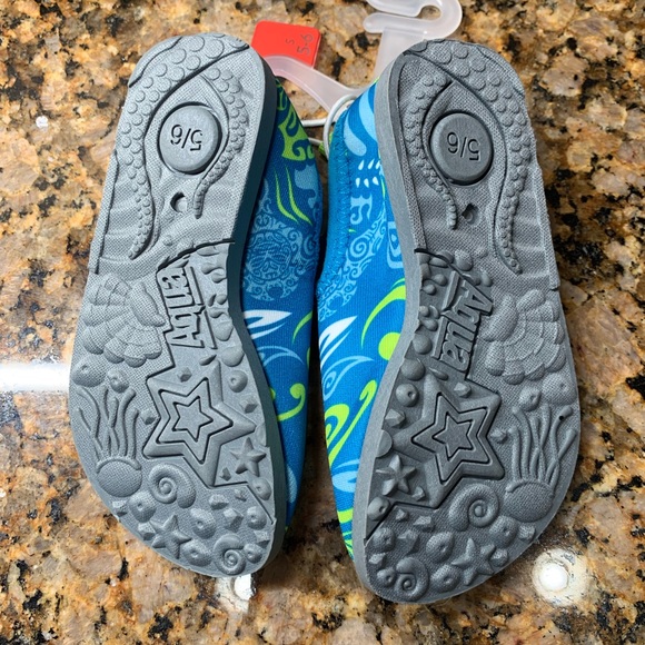 Aqua | Shoes | Sunsmart By Aqua Swimming Shoes Blue Green | Poshmark